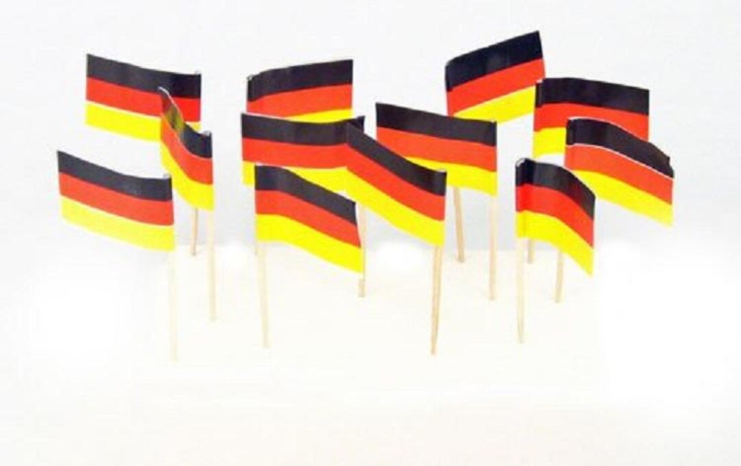 144 2.5" German Flag Toothpick Flags for Cupcakes, Cake Toppers, DIY ...