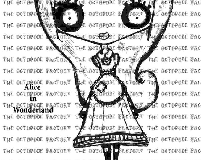 INSTANT DOWNLOAD Alice Digital Stamp - Etsy