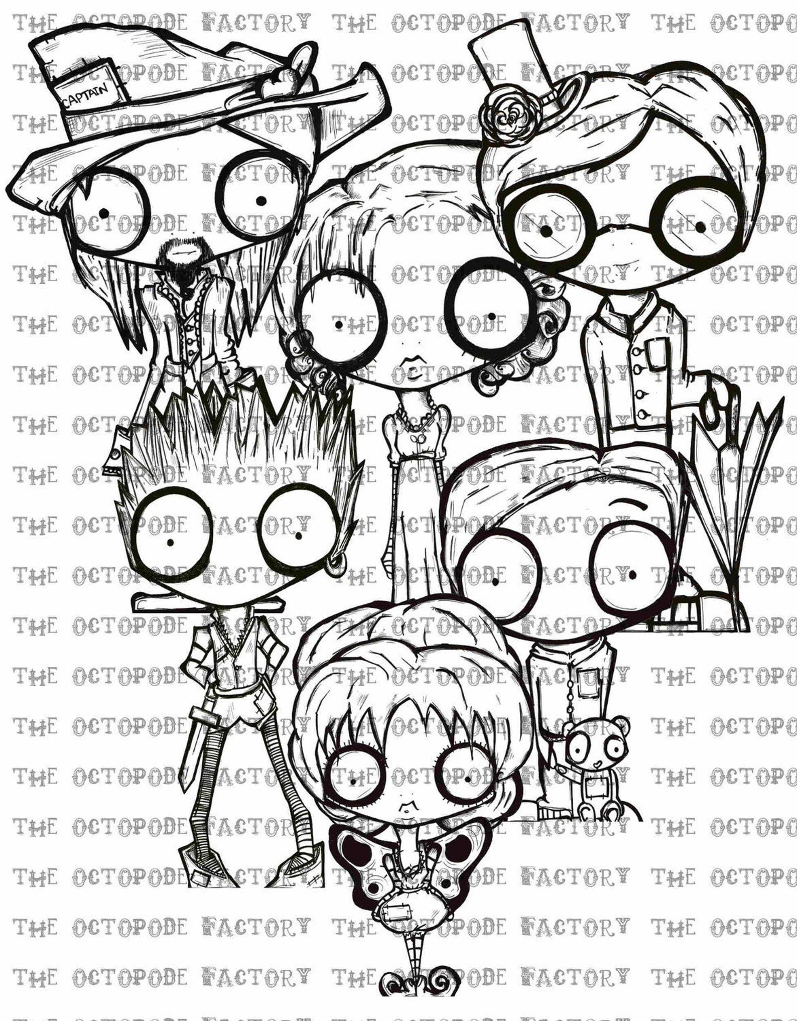 INSTANT DOWNLOAD Peter Pan Set of 6 Digital Stamps - Etsy