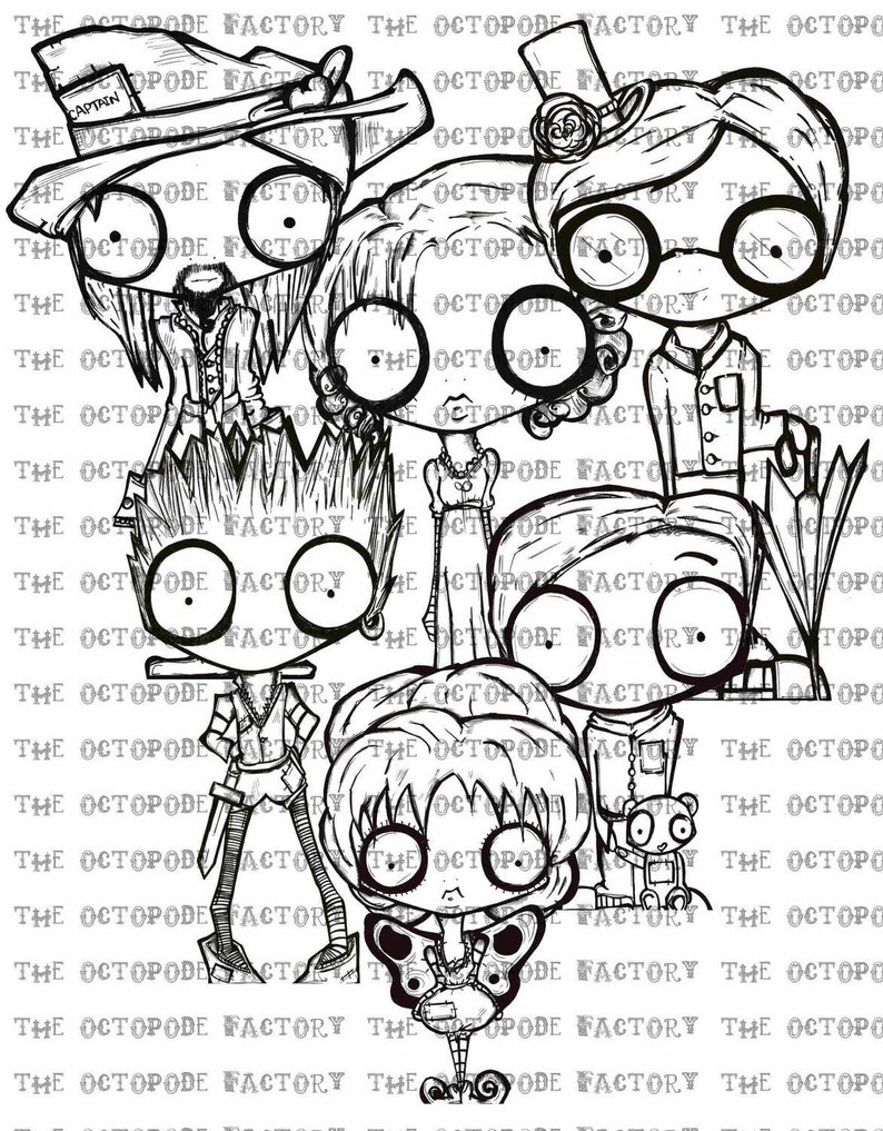 INSTANT DOWNLOAD Peter Pan Set of 6 Digital Stamps - Etsy