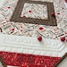 Quilted Christmas Table Topper Square Table Quilt Brown and - Etsy
