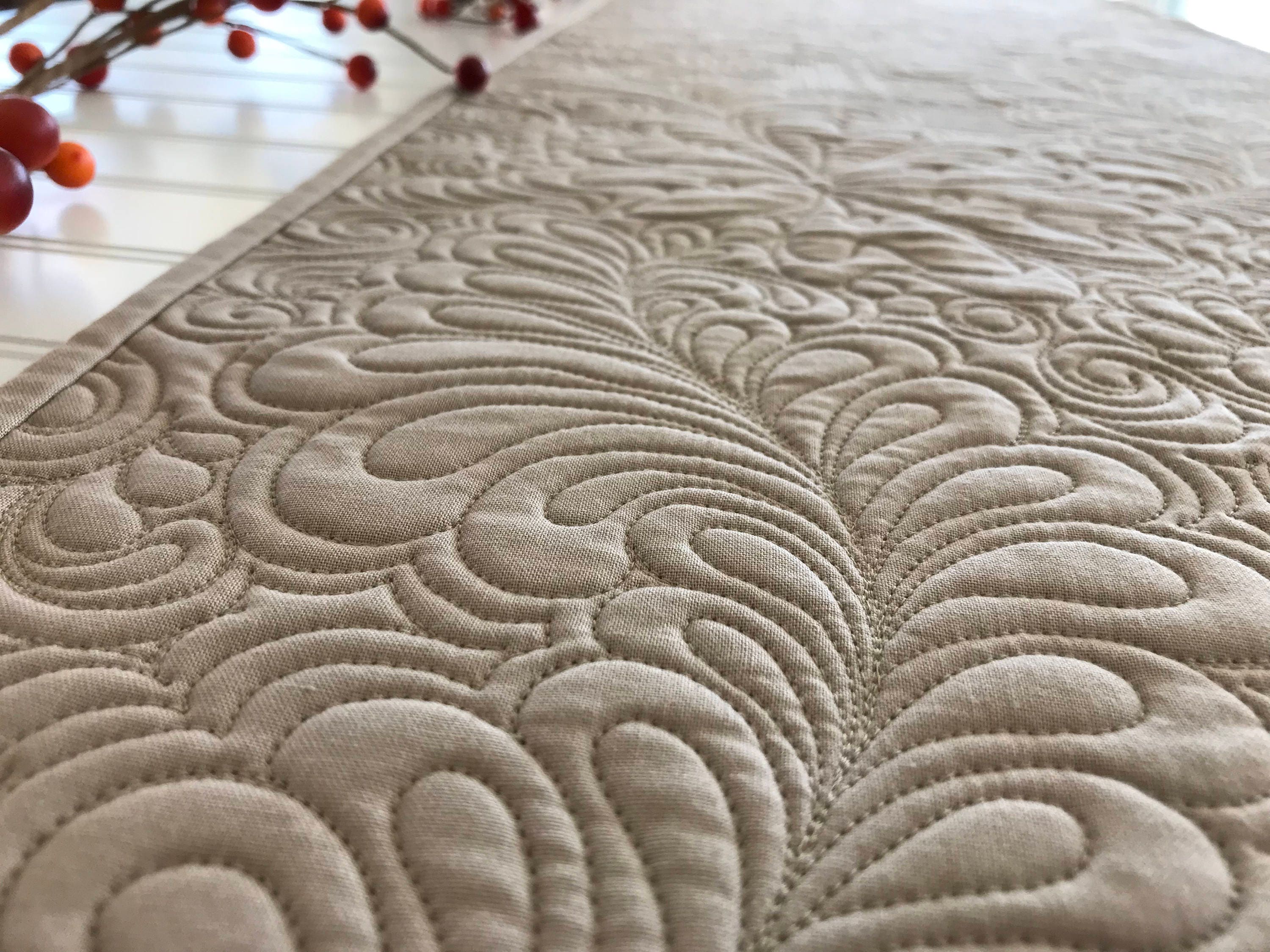 Made-to-order Whole Cloth Quilted Table Runner Made to Order - Etsy Canada