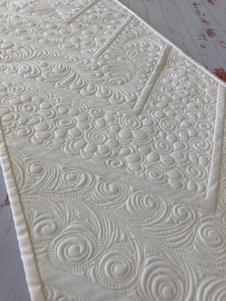 Made-to-order Quilted Whole Cloth Table Runner - Etsy