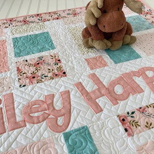 Made-to-order, Custom Name Quilt, Baby Quilt, Personalized Kid Quilt ...