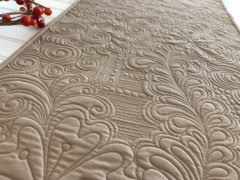 Made-to-order Whole Cloth Quilted Table Runner Made to Order - Etsy Canada