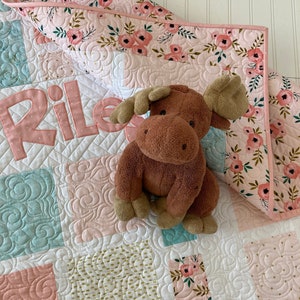 Made-to-order, Custom Name Quilt, Baby Quilt, Personalized Kid Quilt ...