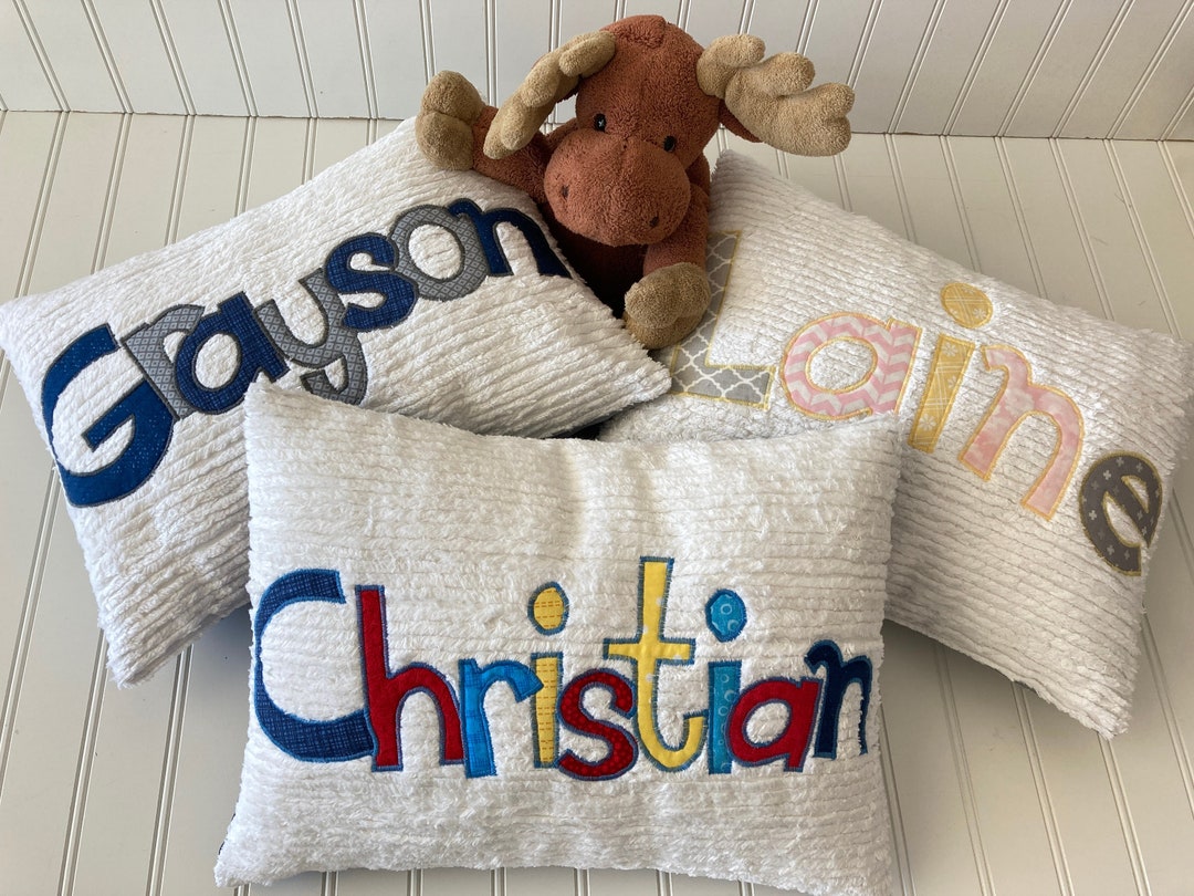 Made-to-order, Customized Personalized Name Pillow With Appliqued ...
