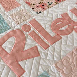 Made-to-order, Custom Name Quilt, Baby Quilt, Personalized Kid Quilt ...