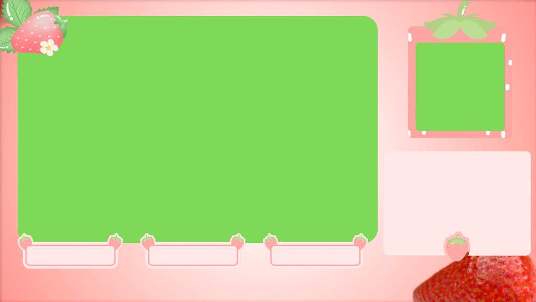 Strawberry Animated Overlay - Etsy
