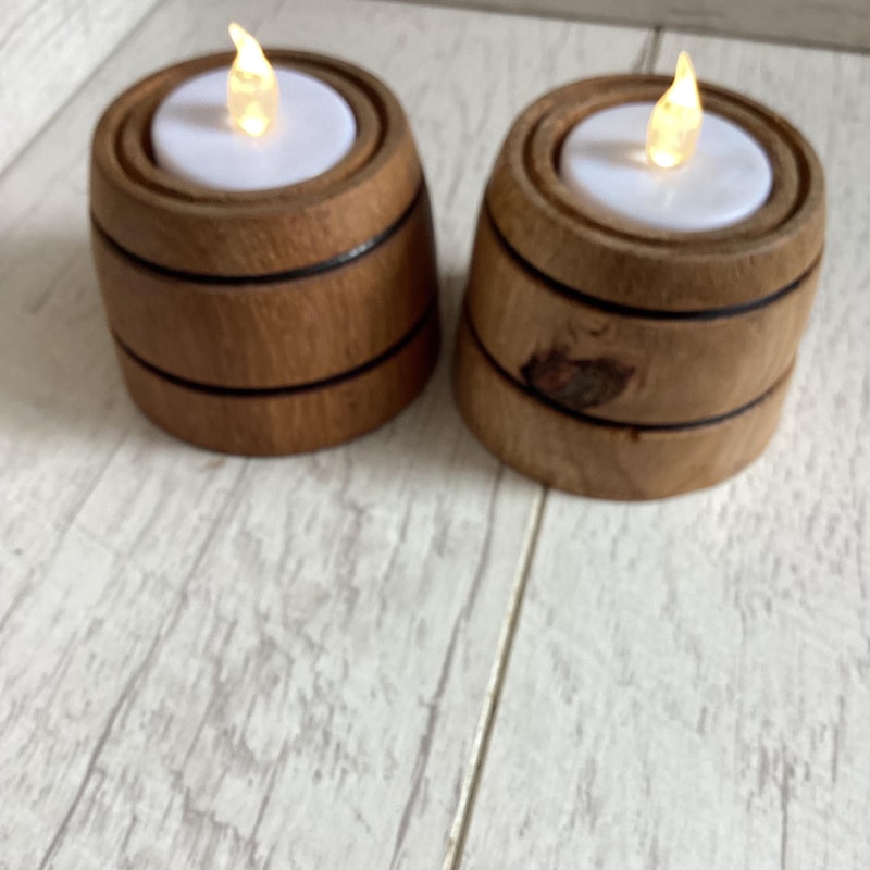 Unique Wood Tea Lights - Etsy UK