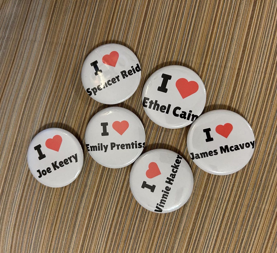 Custom I Heart 2.3inch Pins - Etsy