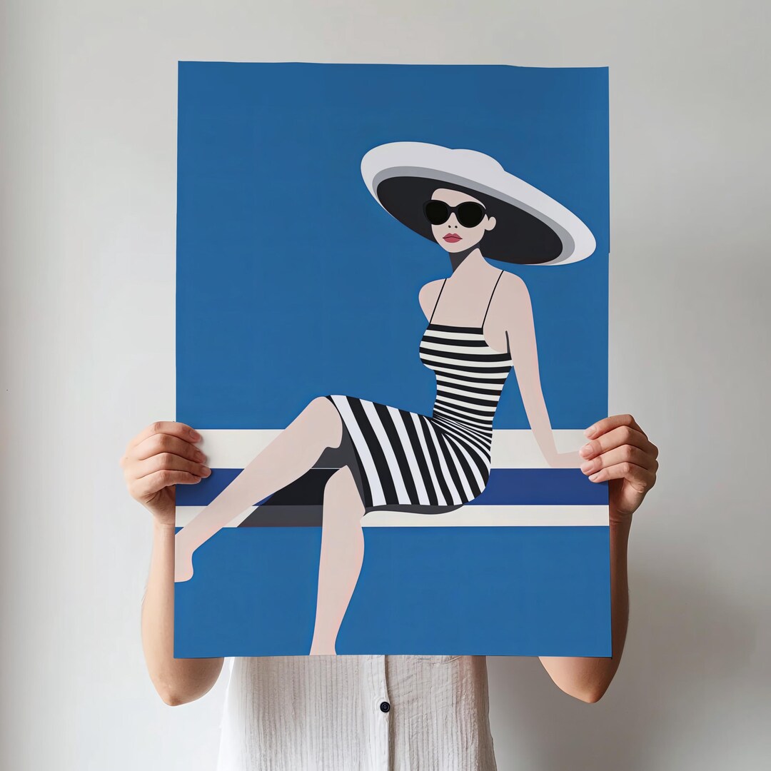 Beach Girl Poster – Summer Poster, Fashionably Printful Wall Art ...