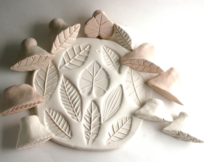 Ceramic Stamps, Leaf Stamp for Clay, Gift Set of Three Leaves, Texture ...