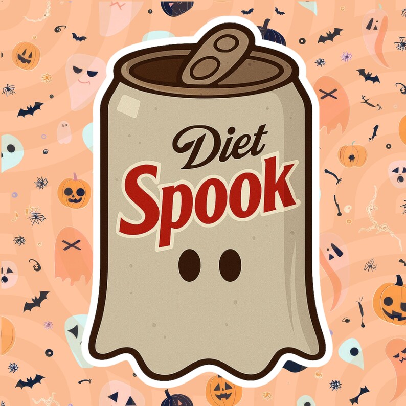 Kawaii Spooky Soda Pop Ghost Stickers - Halloween Pun Vinyl Decals - Etsy