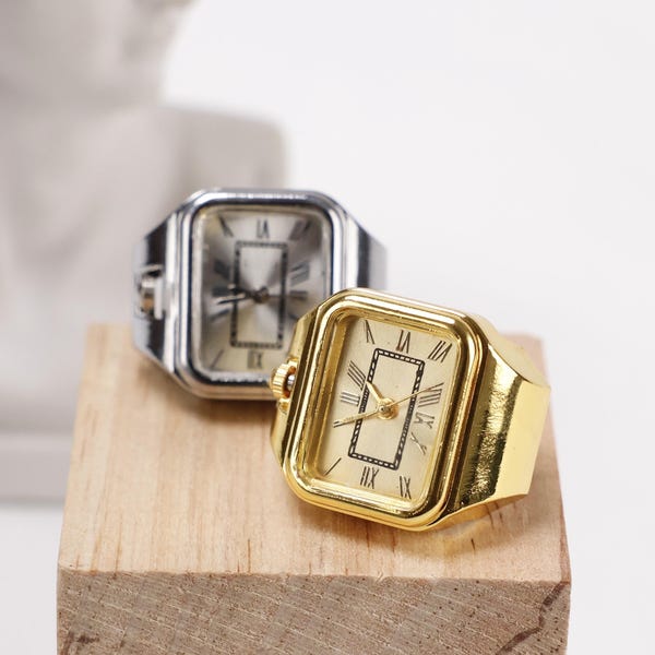 Mens Watch Ring Gold - Etsy UK