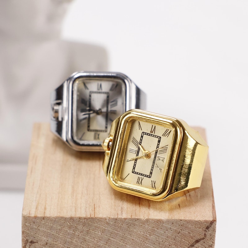 Mens Watch Ring Gold - Etsy UK