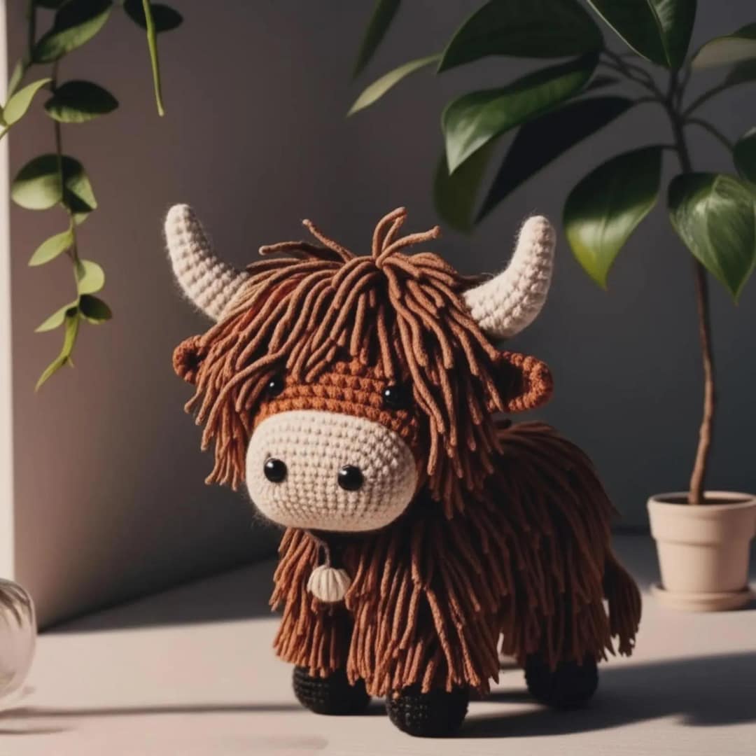 Amigurumi Highland Cow Crochet Pattern | Crochet Highland Cow Pattern ...