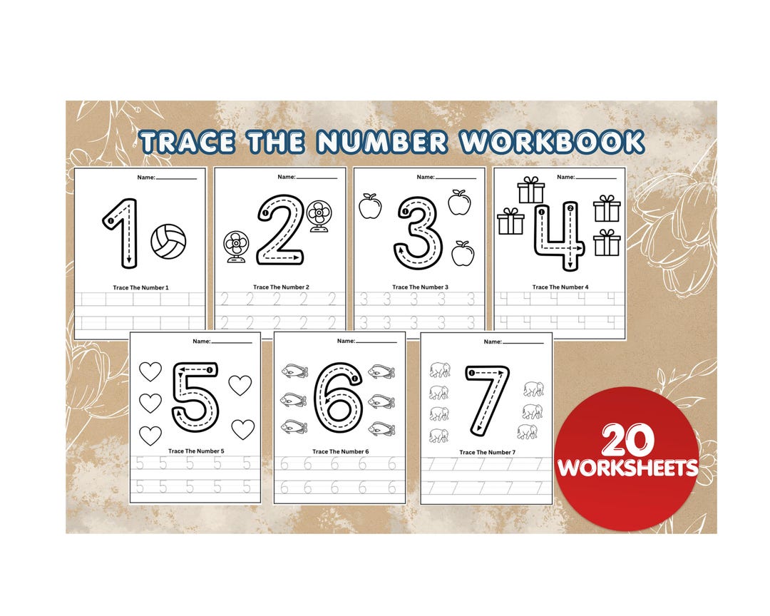 Number Tracing Worksheets 1–10 Printable | Preschool Math & Counting ...