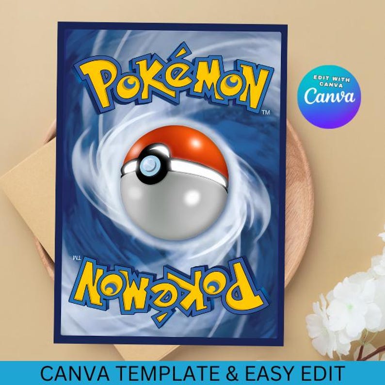 Pikachu Card Birthday Invitation With Picture Photo Printable Editable ...