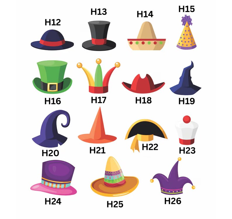 Personalized Face Cupcake Toppers: First Birthday Party Hats (digital ...