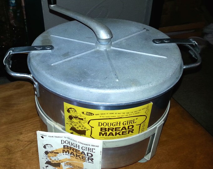 Vintage BREAD Maker DOUGH GIRL Vtg Hand Crank Non-electric Knead Home ...