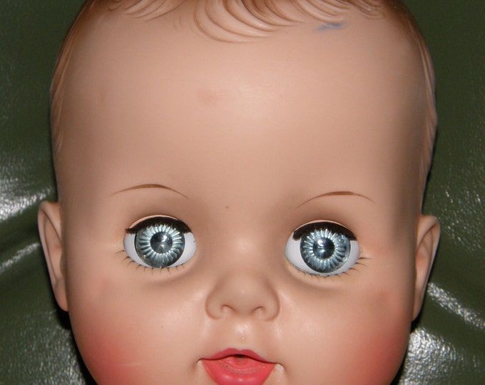 Vintage Uneeda 21 Inch Baby Doll, Drink & Wet, Sleep Eyes, Large Spiral ...