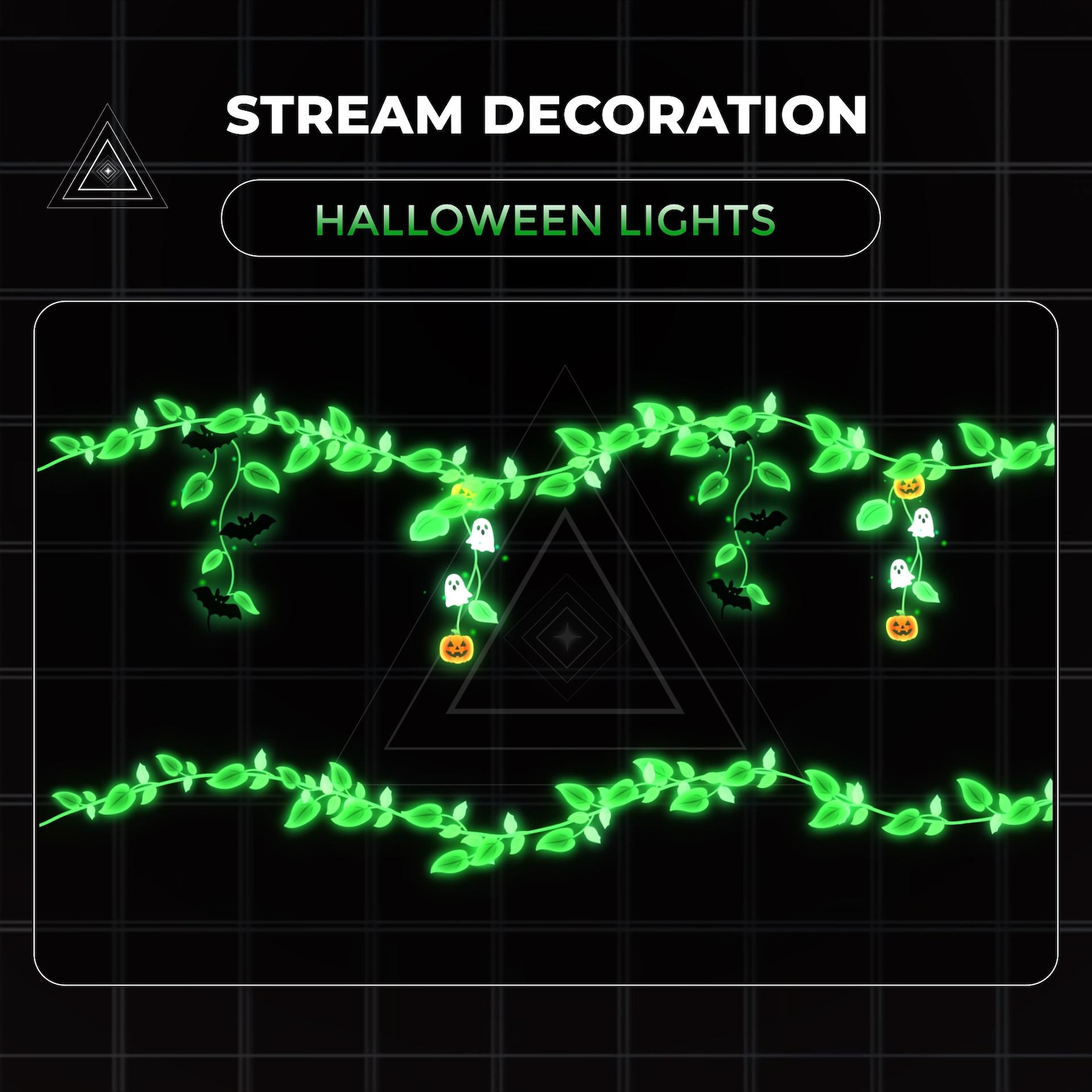 7X Animated Plant Vine Twinkle Lights Stream Overlay | Cozy Halloween ...