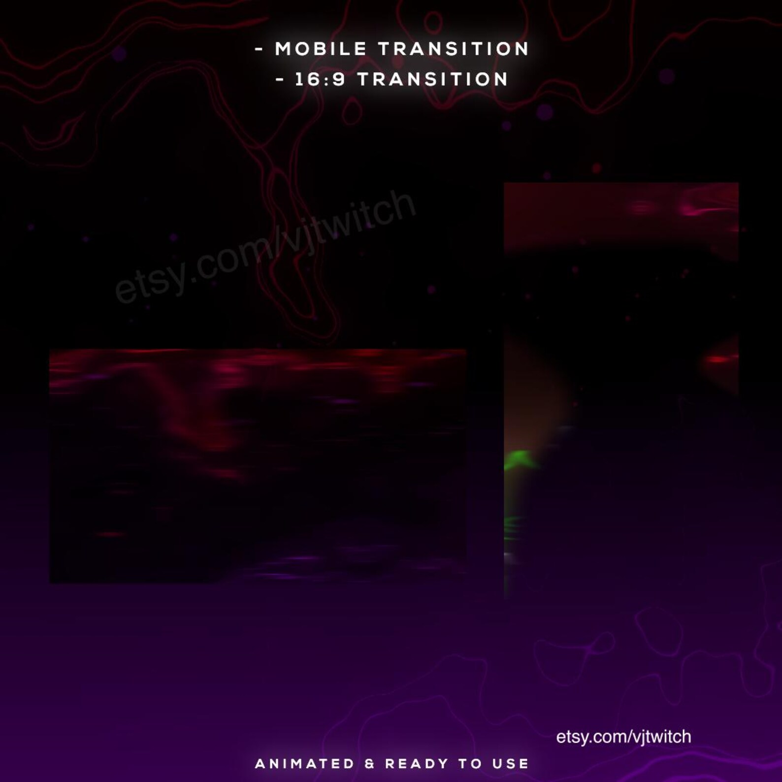 Animated Stinger Transition Pack | Neon Christmas | Horizontal and 9:16 ...