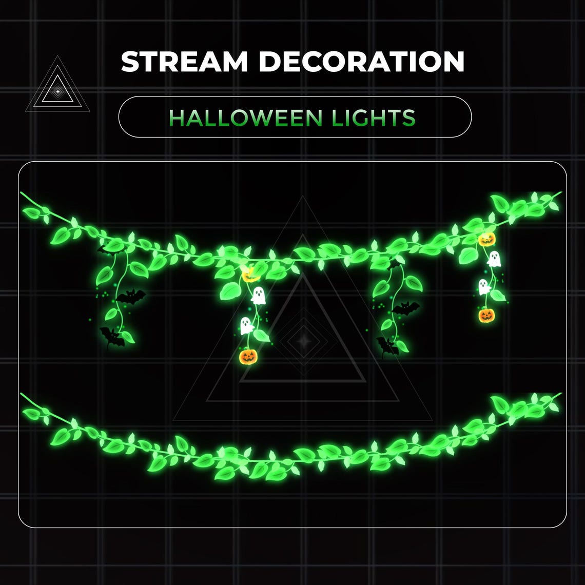 7X Animated Plant Vine Twinkle Lights Stream Overlay | Cozy Halloween ...