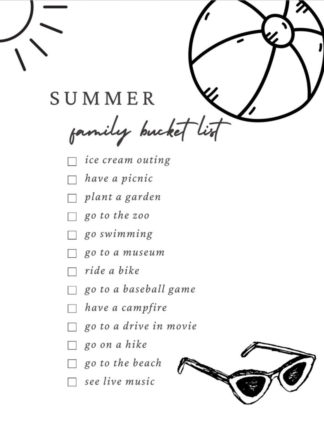 Summer Bucket List Coloring Book and Journal - Etsy