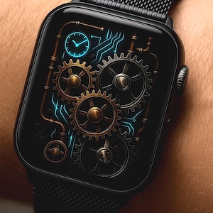 Steampunk Futurist Watch Face Set – Copper Tech Gear Wallpapers for ...