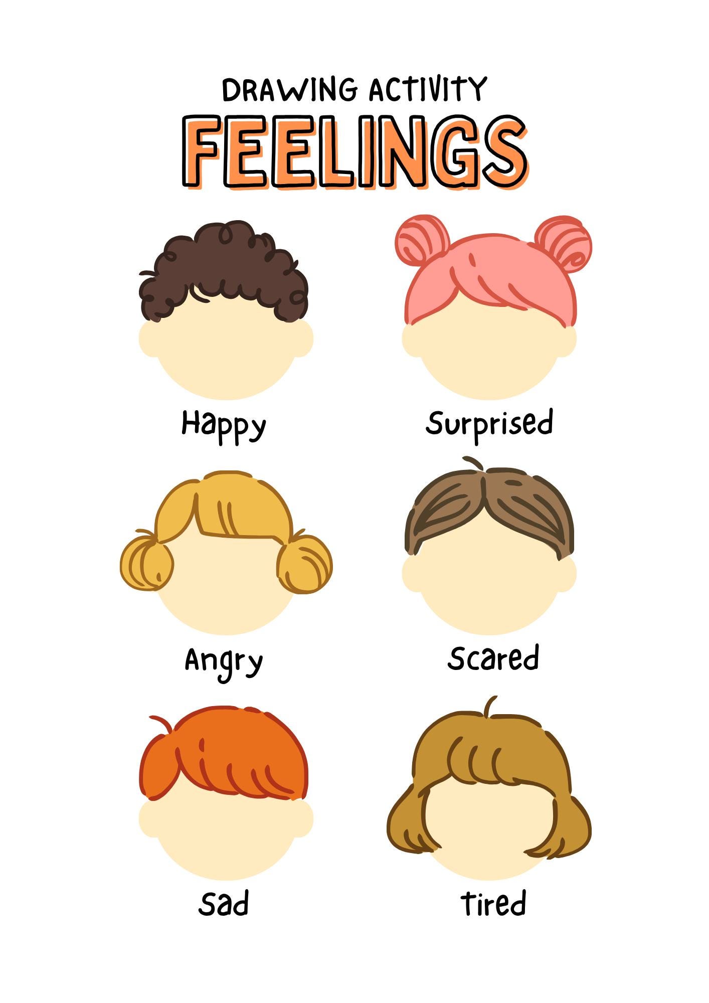 Feelings and Emotions Worksheets - Etsy