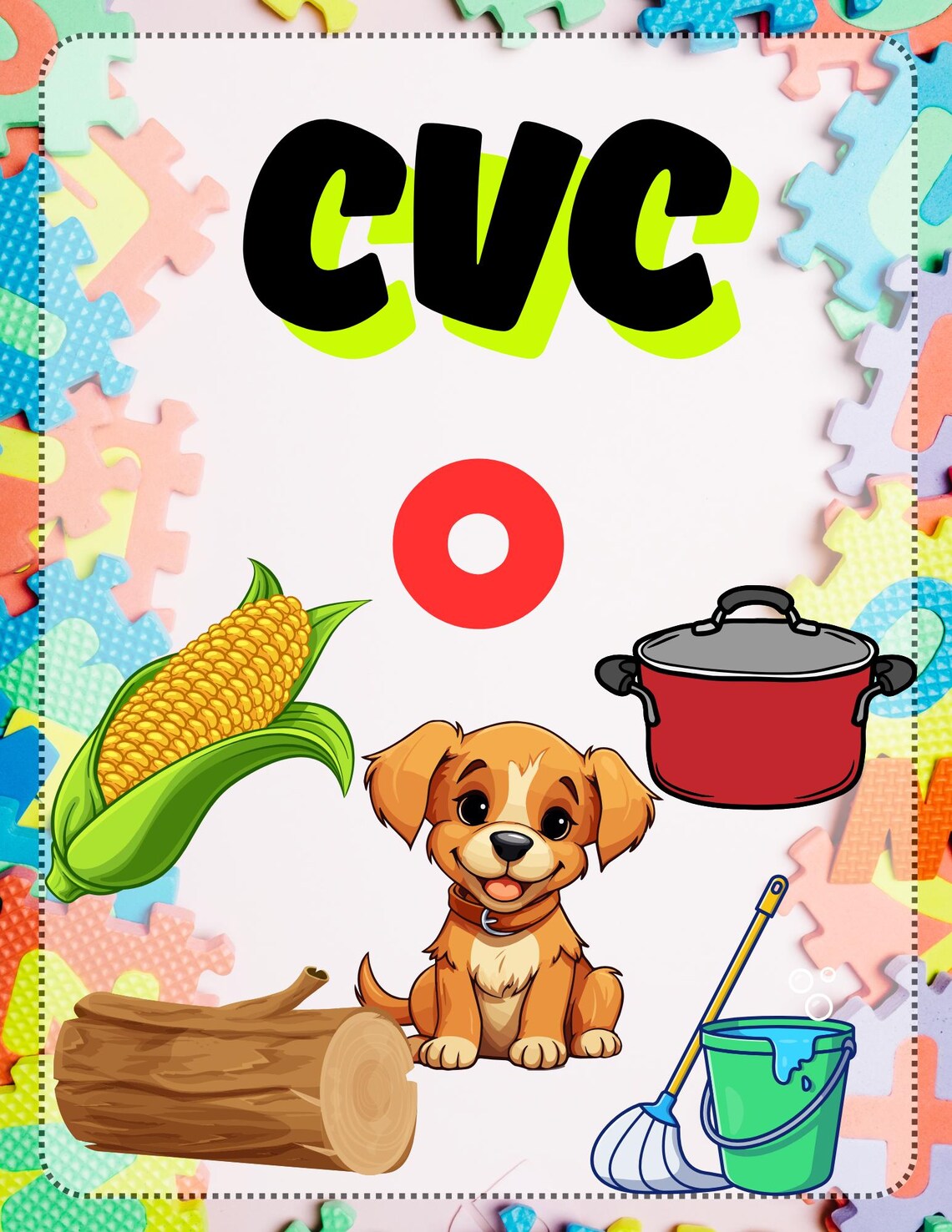 A4 Sizes Printable CVC Short O in Colorful Photos and Words - Etsy