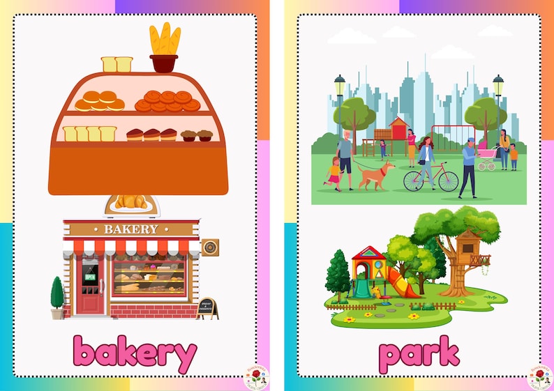 English Early Learners Flashcards Bundle - Etsy