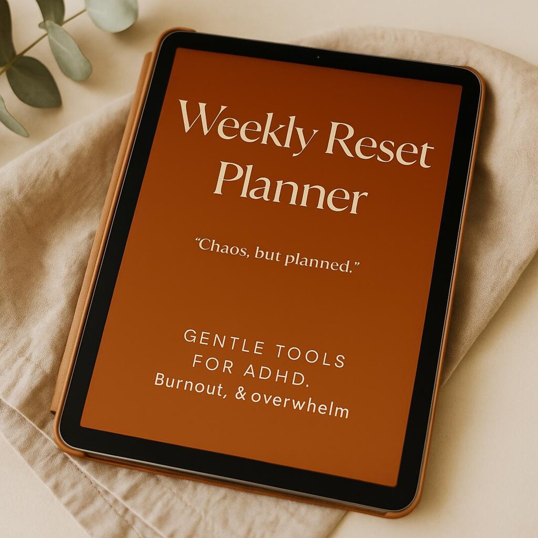 Weekly Reset Planner (editable) and Dopamine Safe Design for High ...
