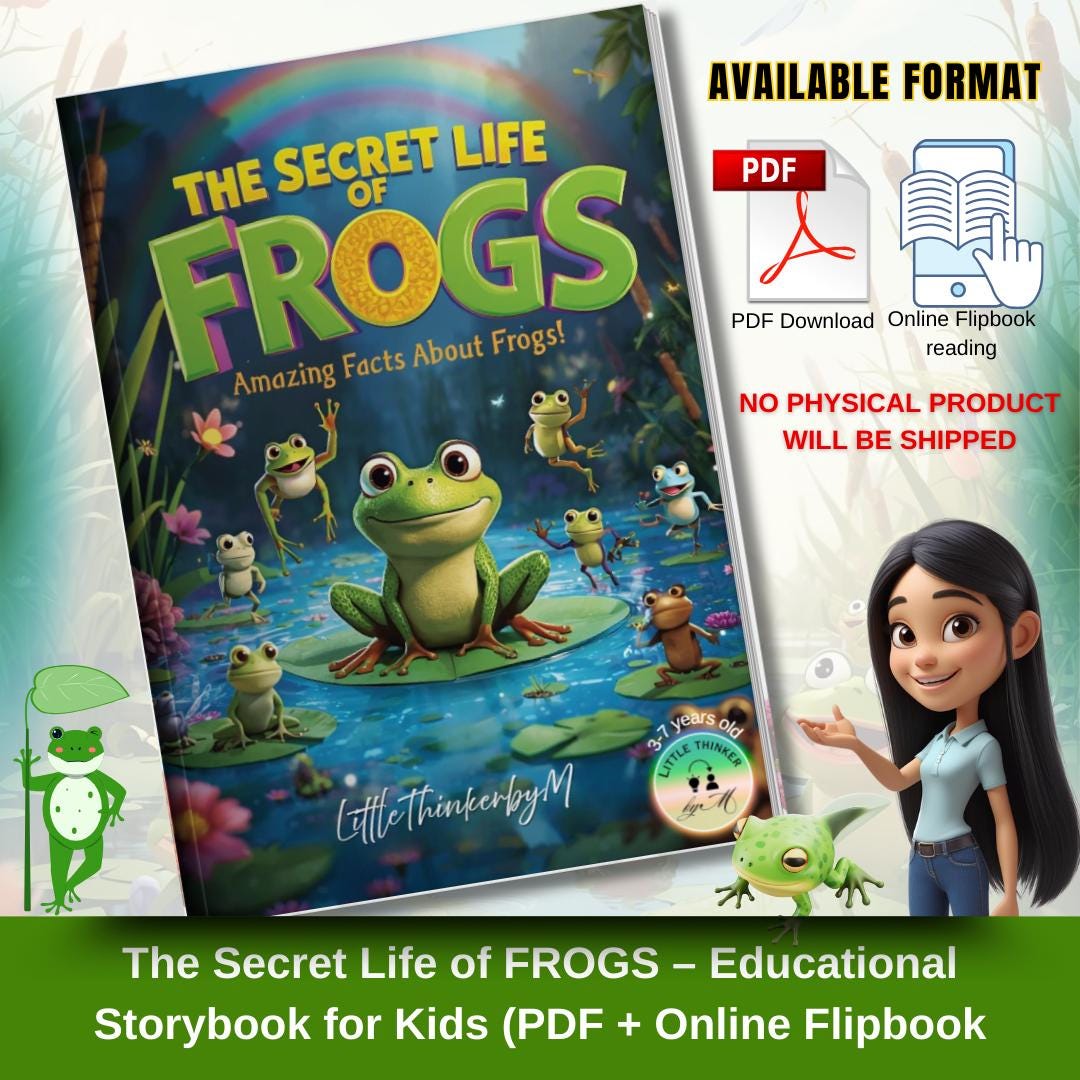 Frog Life Cycle Storybook: Nature-themed Early Science (PDF + Flipbook ...