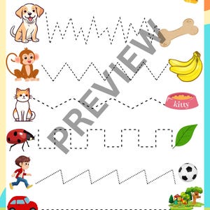 Farm Animals Tracing Worksheets Bundle | 4 Pages With Different Types ...