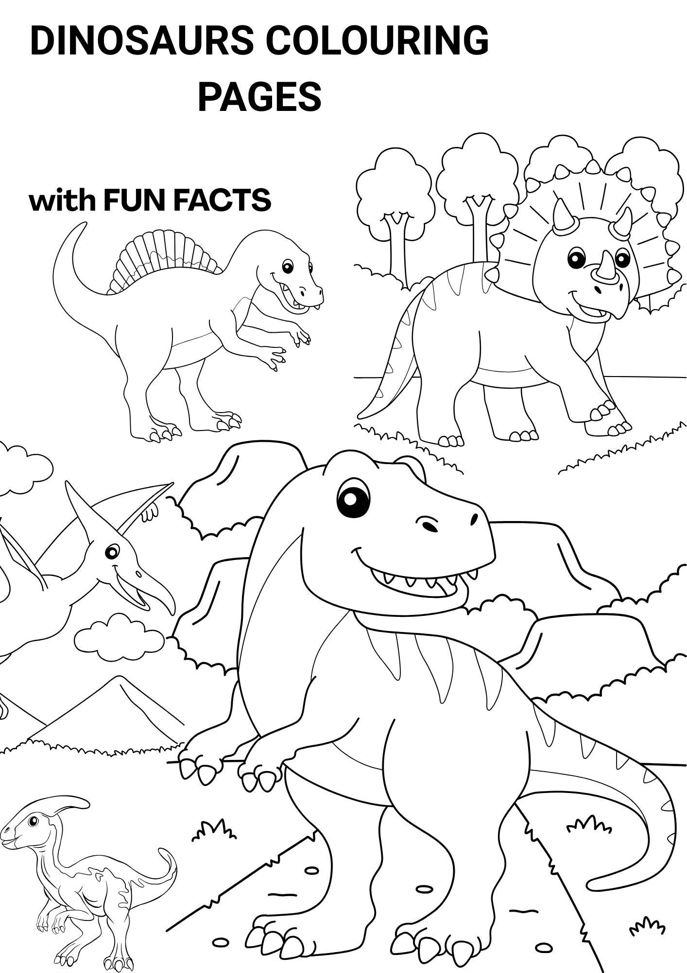 Dinosaur Colouring Pages | Printable Dinosaur Sheets | Kids Dinosaur ...