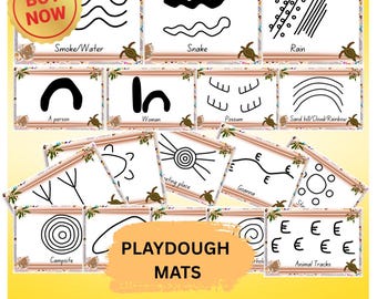 Indigenous Playdough Mats | Aboriginal Symbols Printable | Australian ...
