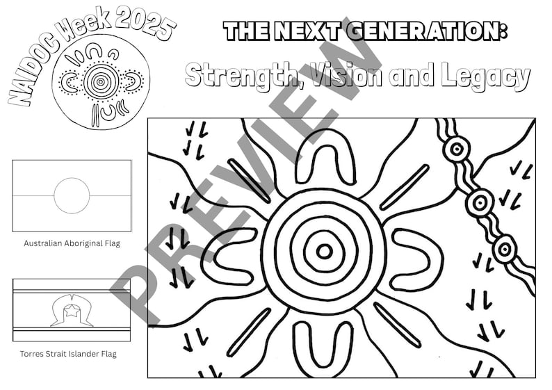 NAIDOC Week 2025 Colouring Pages – Printable Digital Download (5 Pages ...