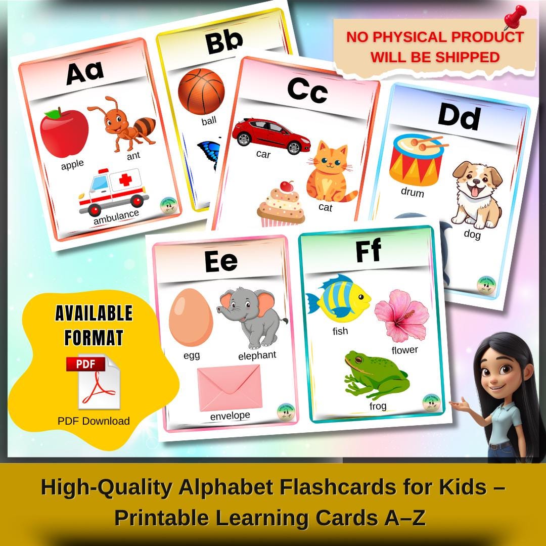 High-quality Alphabet Flashcards| Phonics Cards | Best ABC Flashcards ...