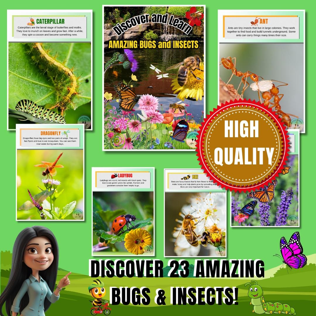Bugs & Insects Flashcards: Fun Facts, Real Photos (digital Download) - Etsy