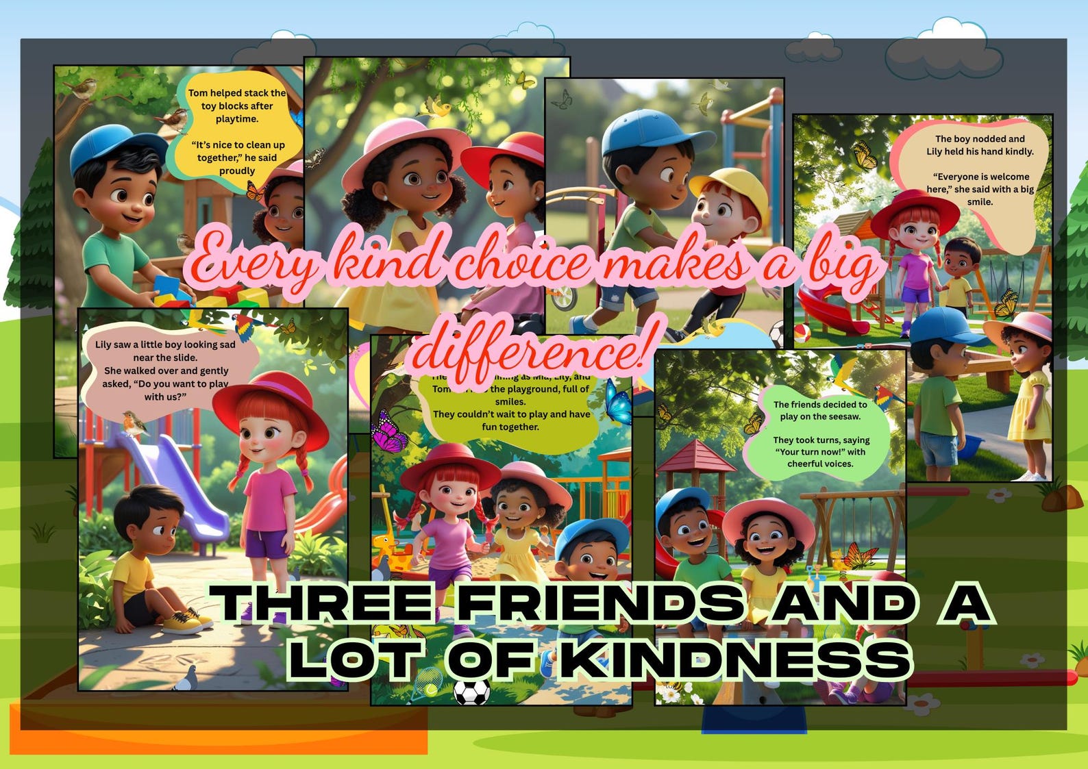 Kindness and Manners Storybook for Kids | Children's Playground Story ...
