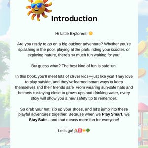 Play Smart, Stay Safe! | Outdoor Safety Storybook for Kids (PDF ...