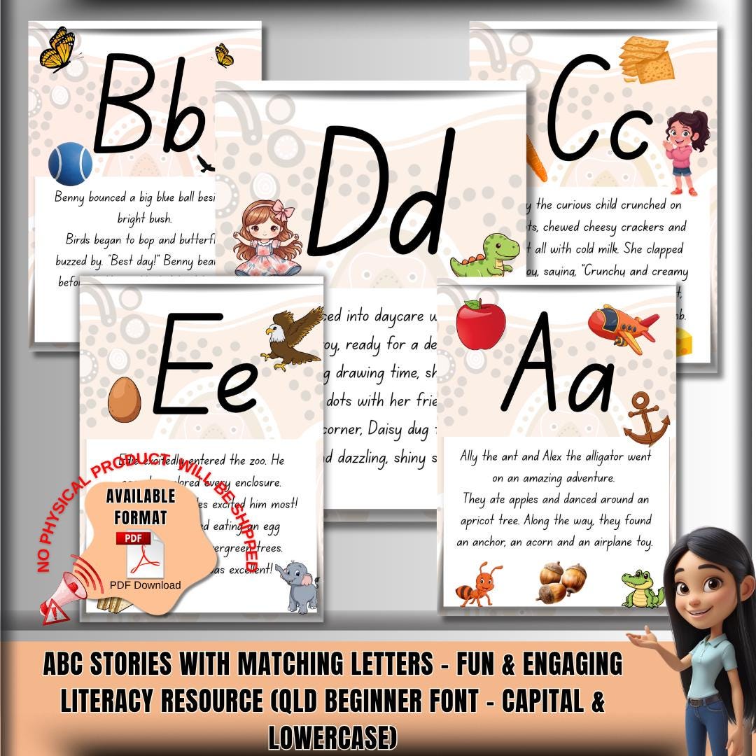 ABC Letter Stories | Alphabet Stories (PDF) | Educational Phonics ...