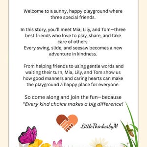 Kindness and Manners Storybook for Kids | Children's Playground Story ...