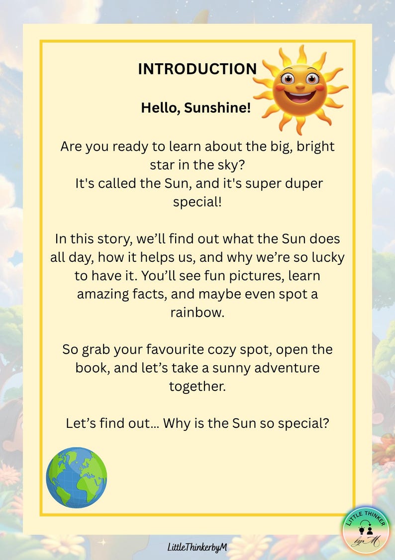 Why is the SUN so SPECIAL? | Educational Kids Storybook | SUN Facts ...