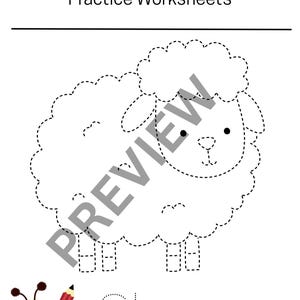 Farm Animals Tracing Worksheets Bundle | 4 Pages With Different Types ...