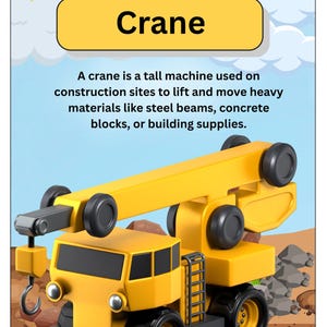Construction Vehicles Flash Cards | 16 Printable Cards for Kids ...
