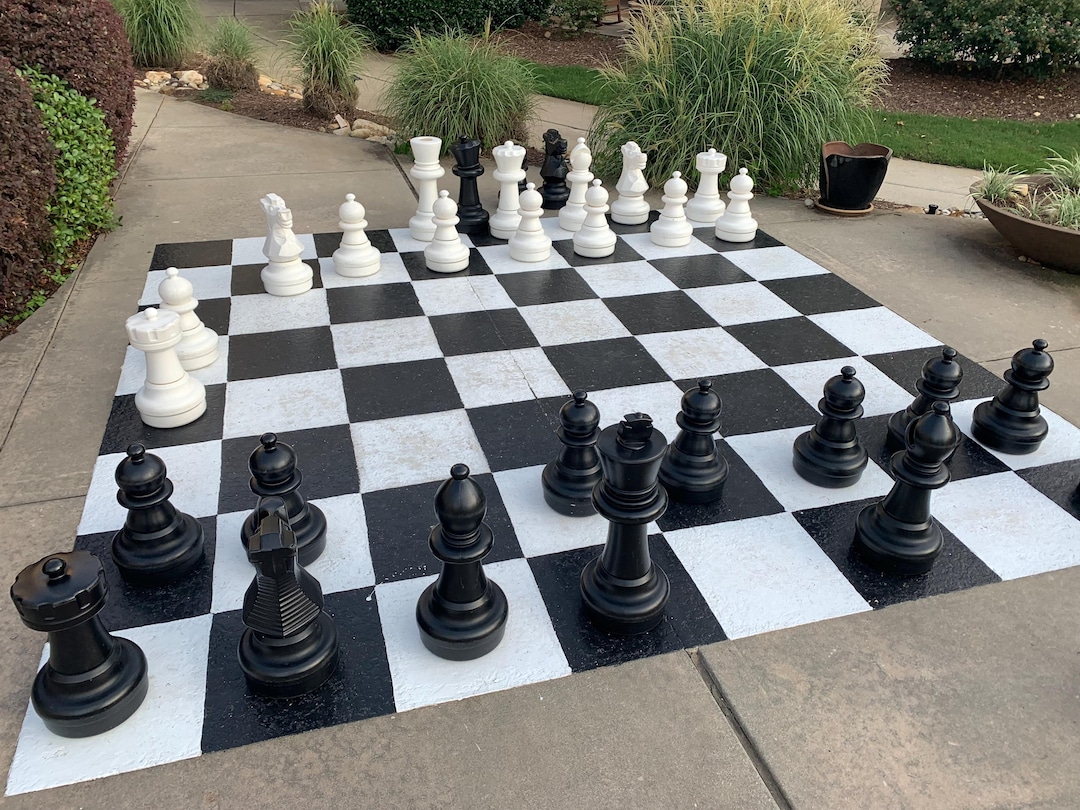 Jumbo Outdoor Chess Board - Atlanta - Etsy
